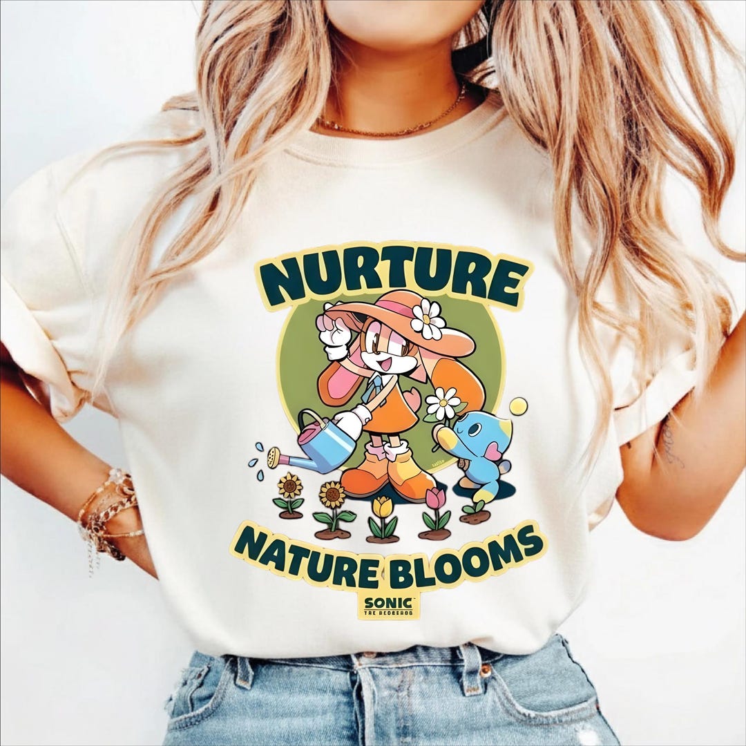 Comfort Colors®nurture Nature Blooms Shirt, Cute Anime Gardening Tee ...