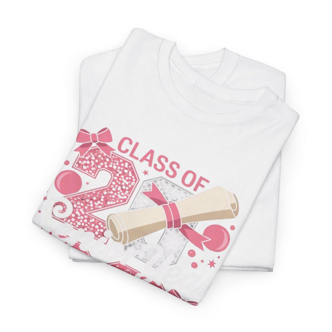 Class of 2026 Graduation Tee | Diploma Graphic, Pink Number 26 - Etsy