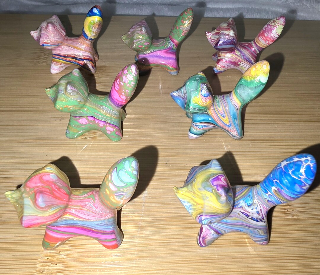 Colorful Daqi Scared Fox or Racoon Lacquer Painted Sandalwood - Etsy