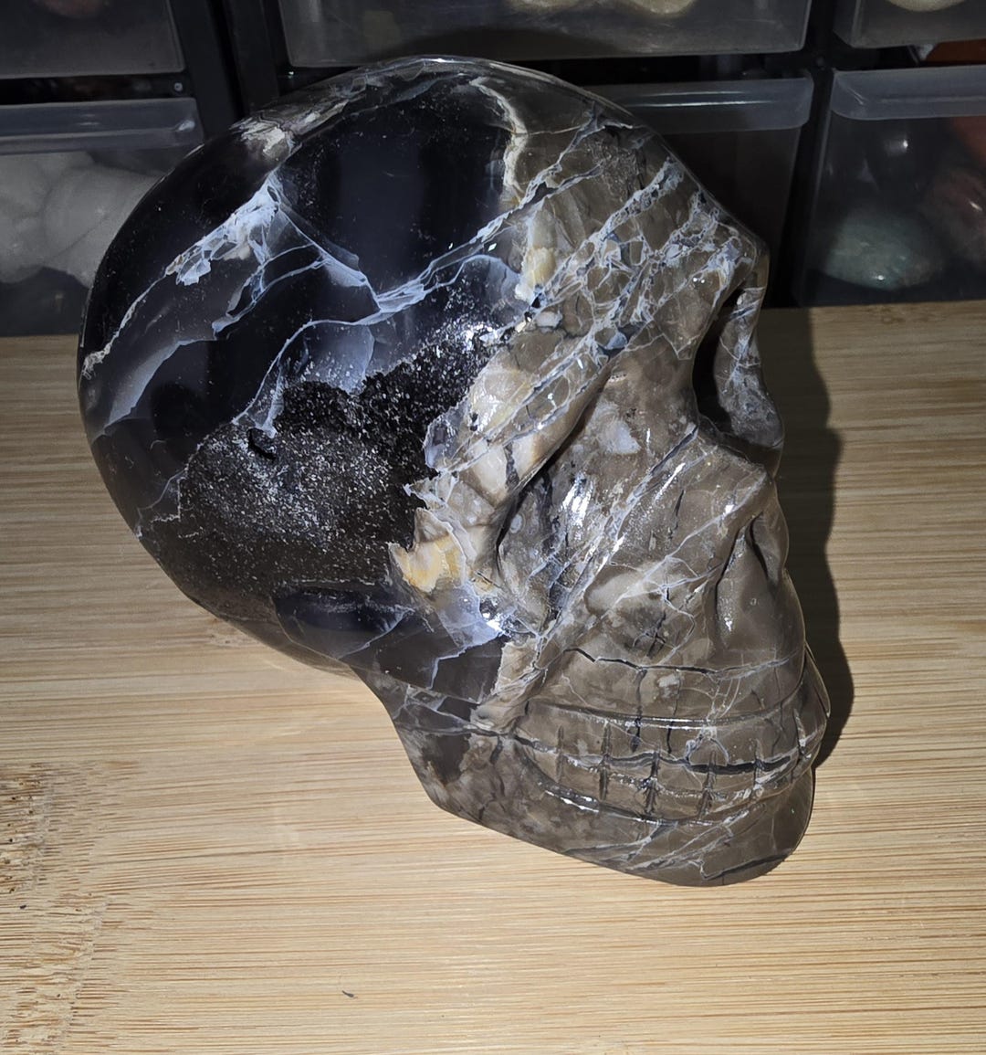 Large Volcano/volcanic Agate Skull - Etsy