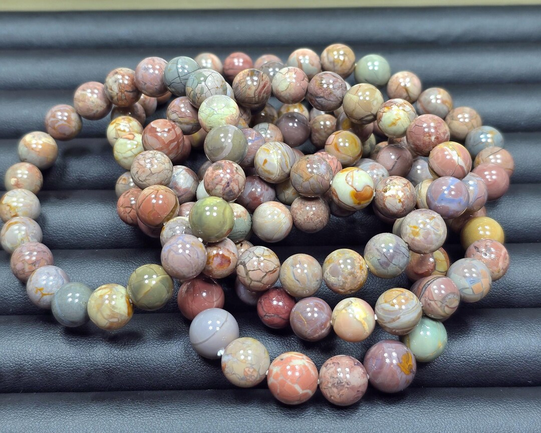 Crackle Alashan Agate 9-10mm Bracelets Cracked Explosion Alxa - Etsy