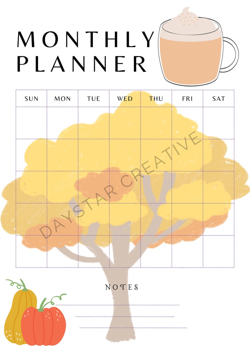 Seasons Monthly Planner | Winter, Summer, Spring, Autumn | Digital ...