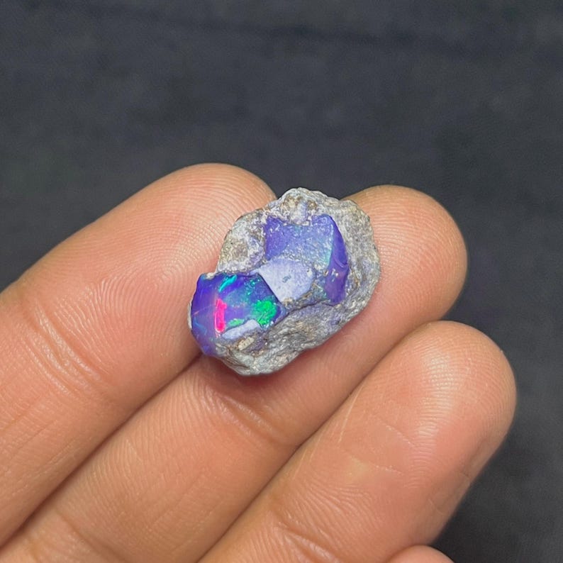 12.15 Cts, AAA Grade Black Opal Rough | Uncut Opal Stones for Lapidary ...