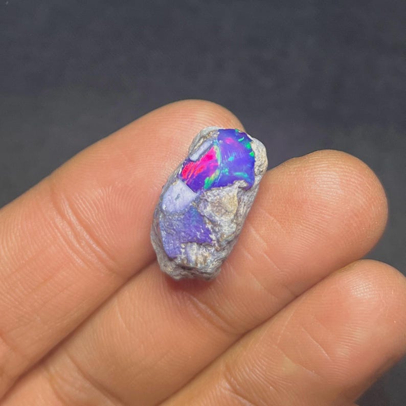 12.15 Cts, AAA Grade Black Opal Rough | Uncut Opal Stones for Lapidary ...