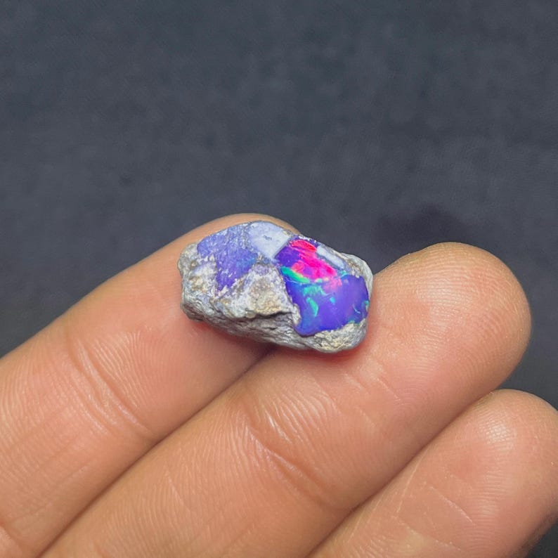 12.15 Cts, AAA Grade Black Opal Rough | Uncut Opal Stones for Lapidary ...