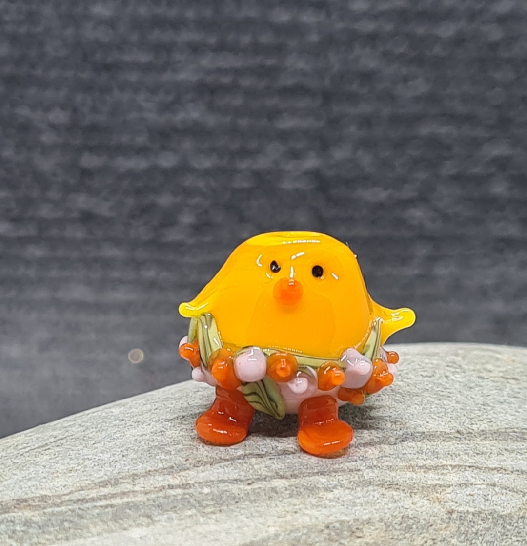 Cute Little Spring Chick - Handmade Lampwork Glass Beads - Etsy