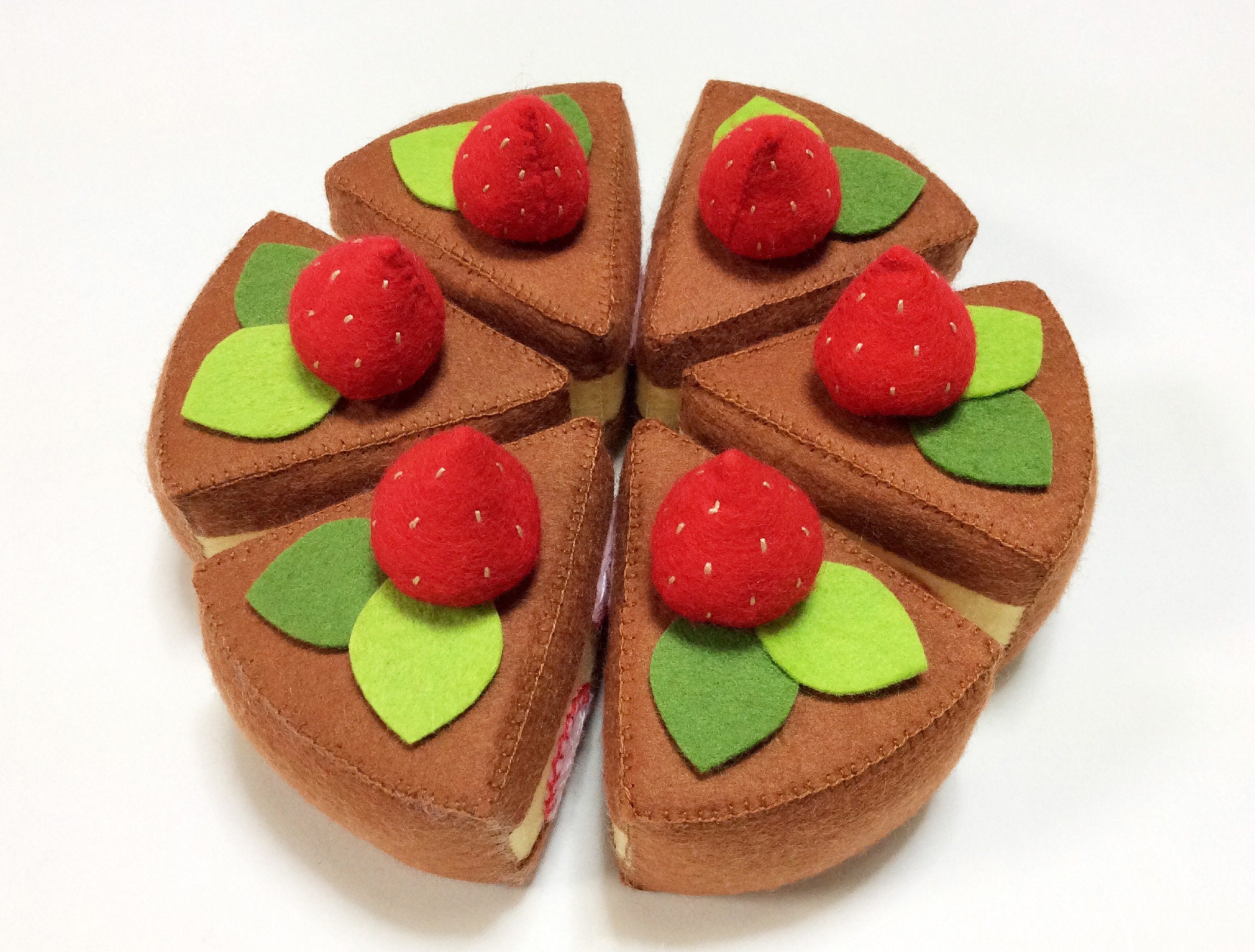 PDF Pattern for Felt - Six Pieces of Cake Pattern and Tutorial - Felt ...