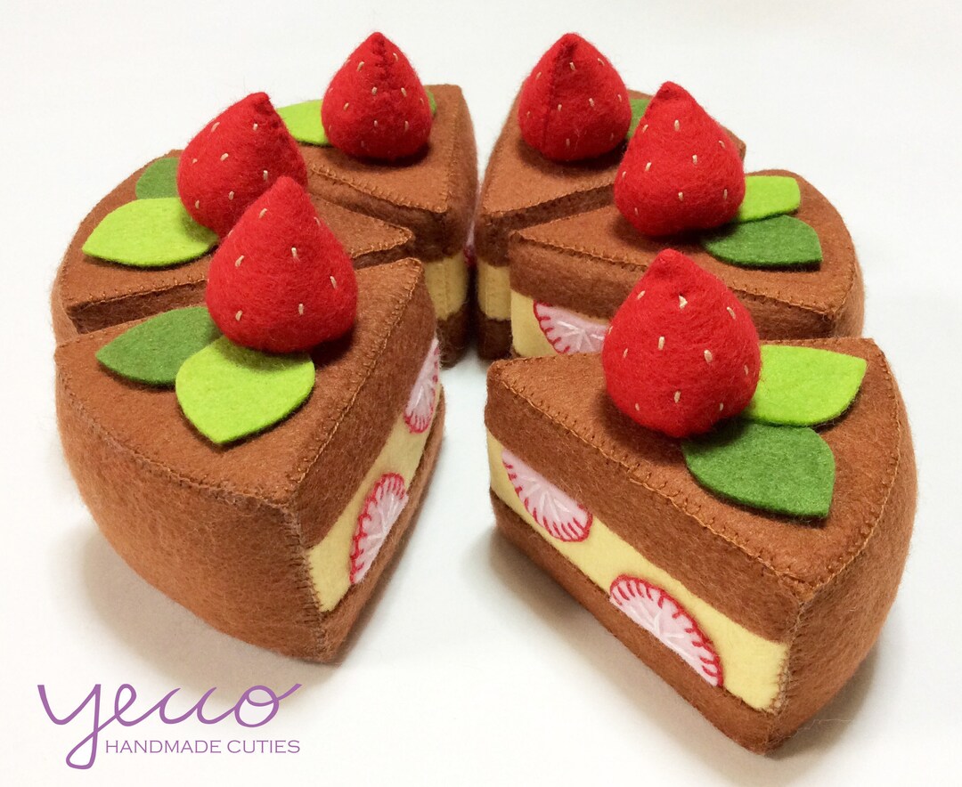 PDF Pattern for Felt - Six Pieces of Cake Pattern and Tutorial - Felt ...