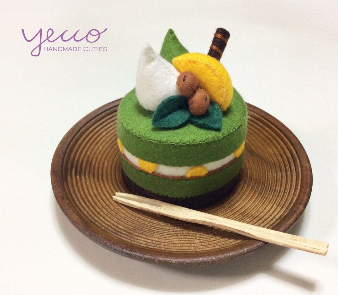 PDF Pattern for Felt - Japanese Matcha Cake Pattern and Tutorial - Felt ...