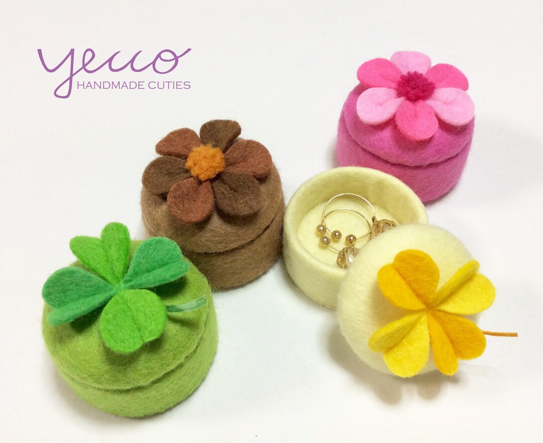 PDF Pattern for Felt Petit Boxes Pattern and Tutorial Felt Box Sewing ...