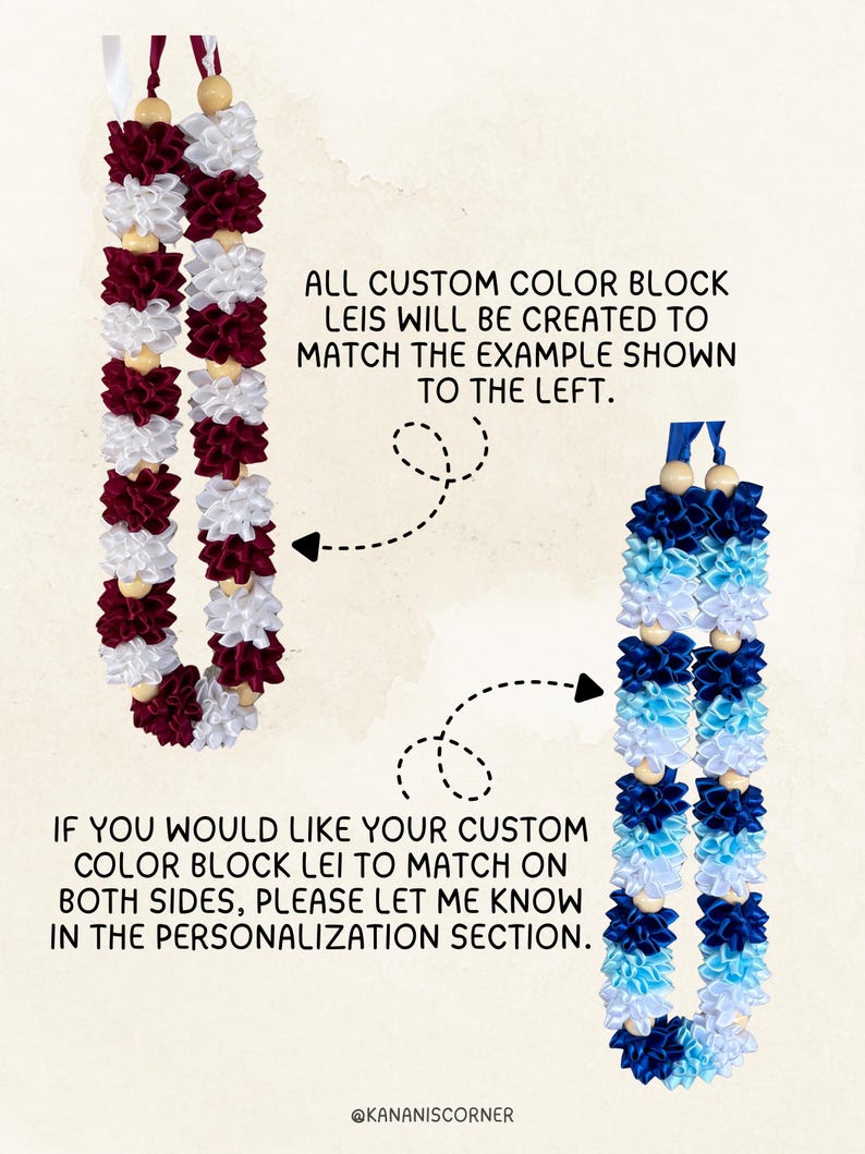 CUSTOM Pua Ribbon Lei - Etsy