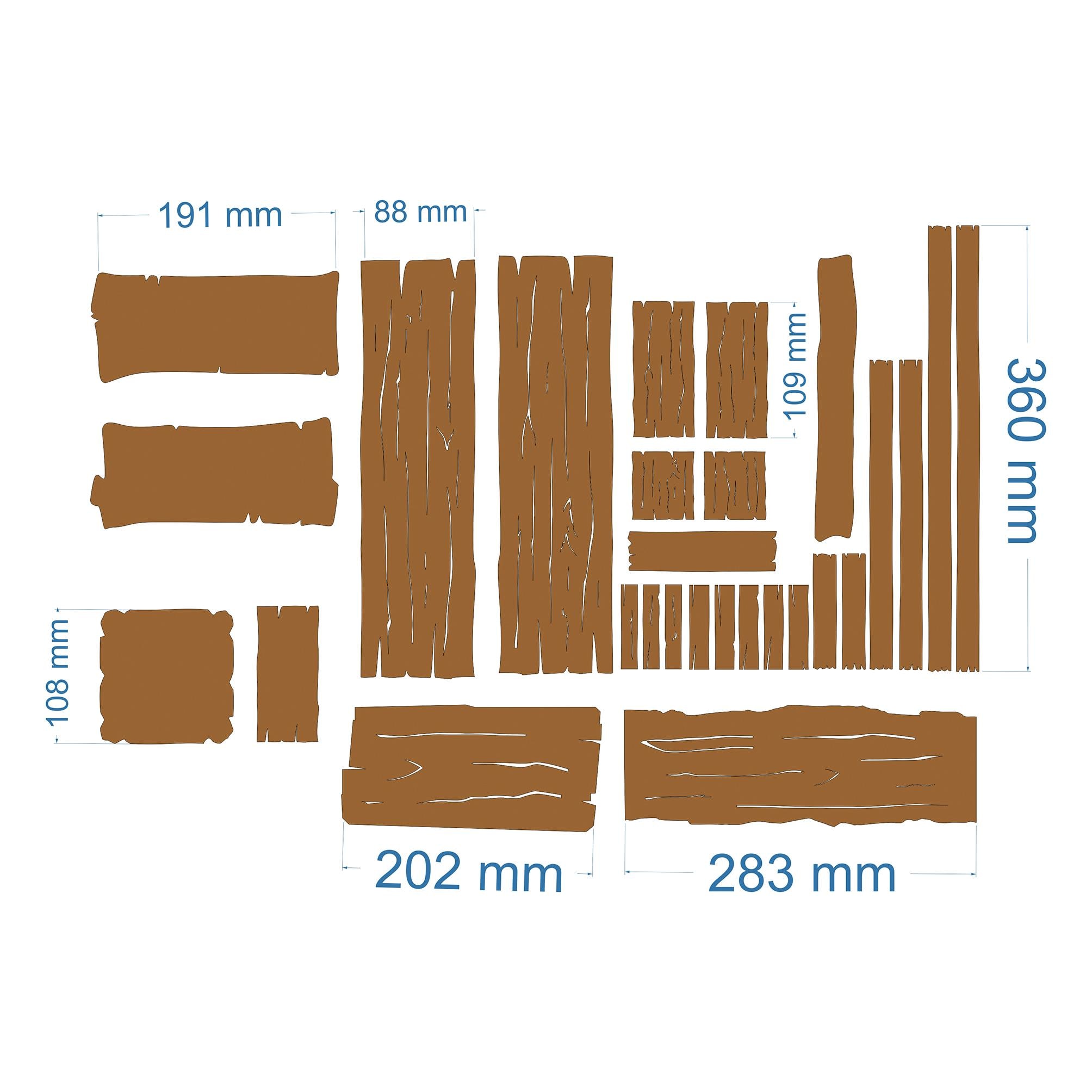 Wood Planks SVG Laser Cut File: Wood Grain Board, Wooden Bars Template ...