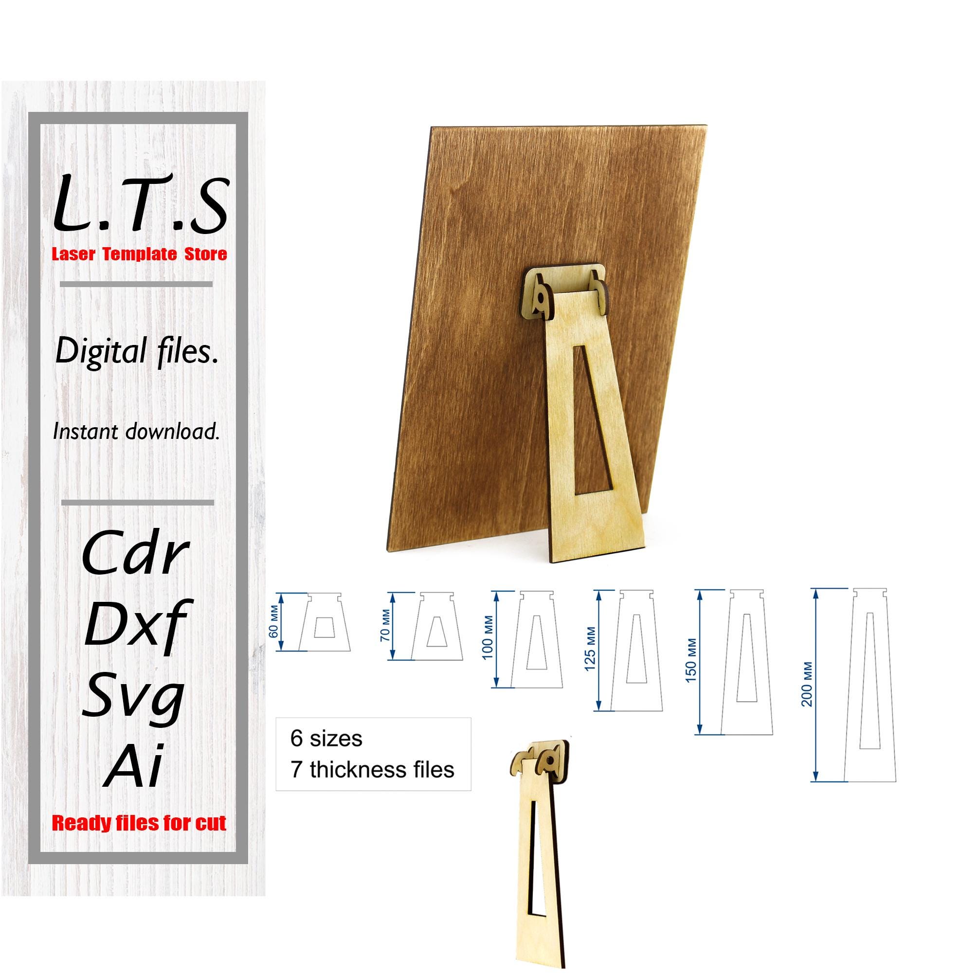 Photo Frame Stand Backs: Laser Cut File (SVG, DXF, Ai, CDR) - Various ...