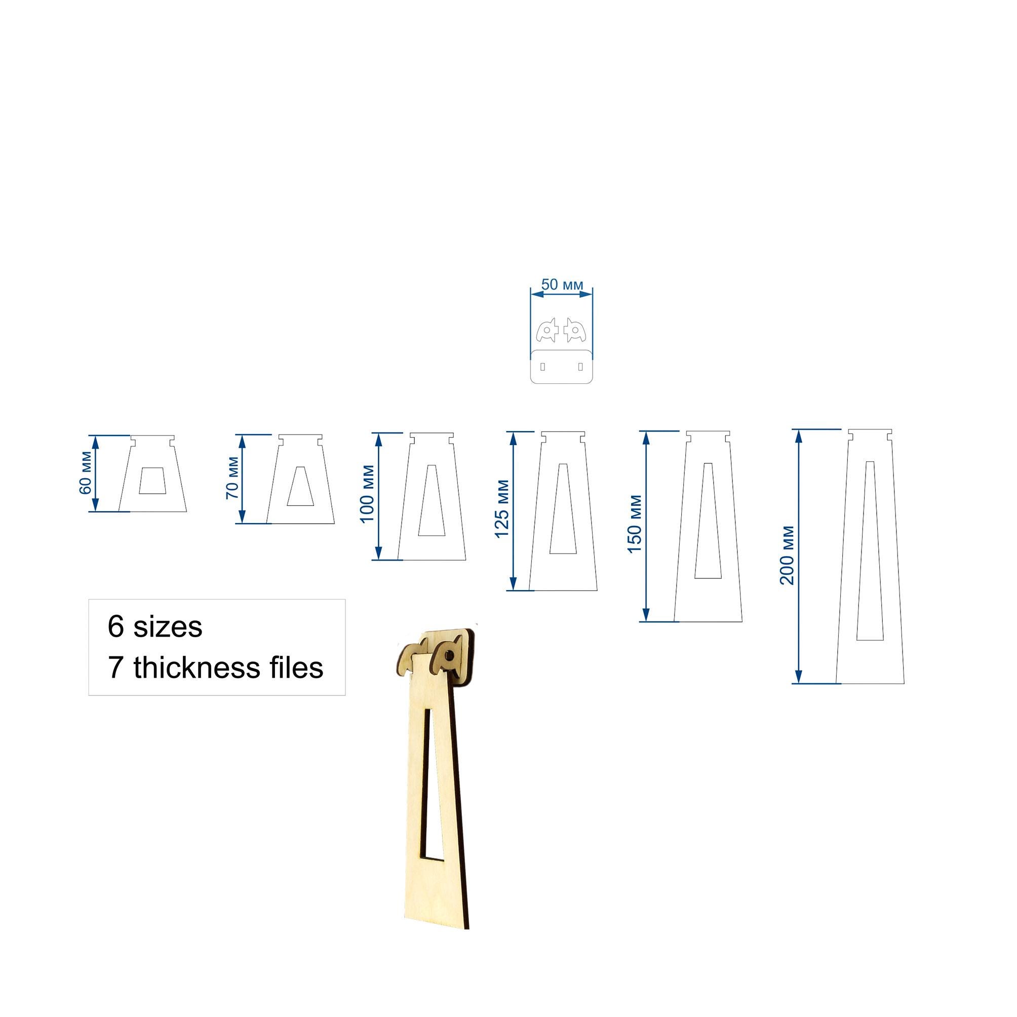 Photo Frame Stand Backs: Laser Cut File (SVG, DXF, Ai, CDR) - Various ...