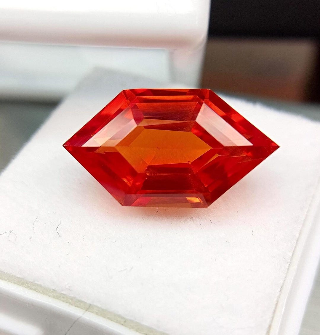 Red Orange Mexican Fire Opal Fancy Cut 8+ Ct Natural Certified Loose ...