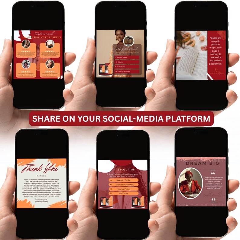 25-in-1 Editable Launch Templates Bundle for Authors, Book Launch Promo ...