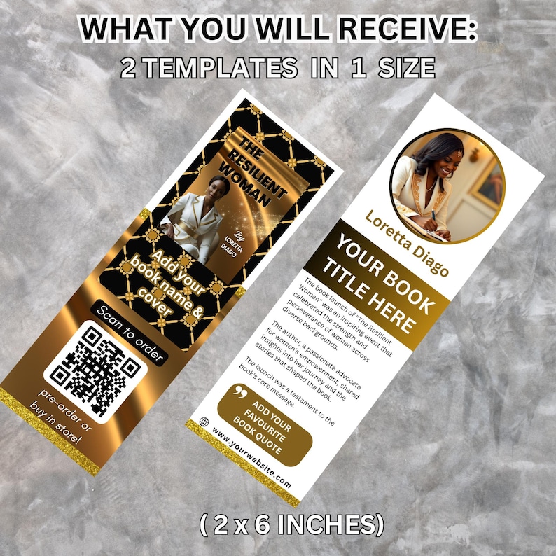 Editable Bookmark Template for Authors, Custom Promotional Bookmarks ...