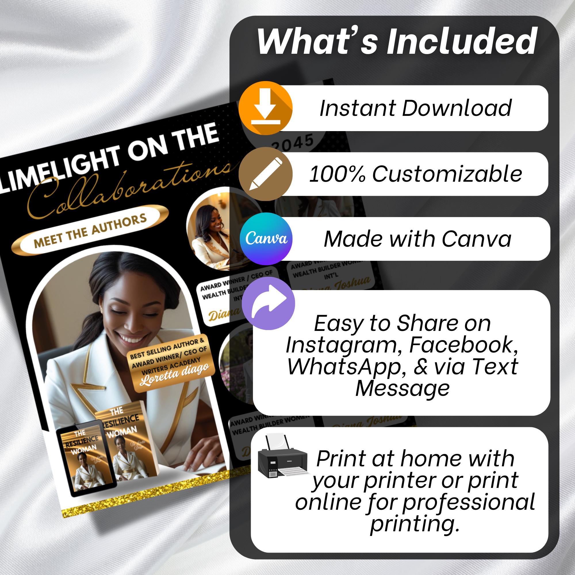 25-in-1 Editable Launch Templates Bundle for Authors, Book Launch Promo ...