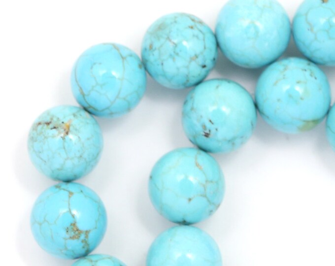 Turquoise Blue Magnesite Beads 10mm Round - Etsy