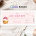 Ice Cream Coupon Printable, Editable Canva Gift Voucher for Kids ...