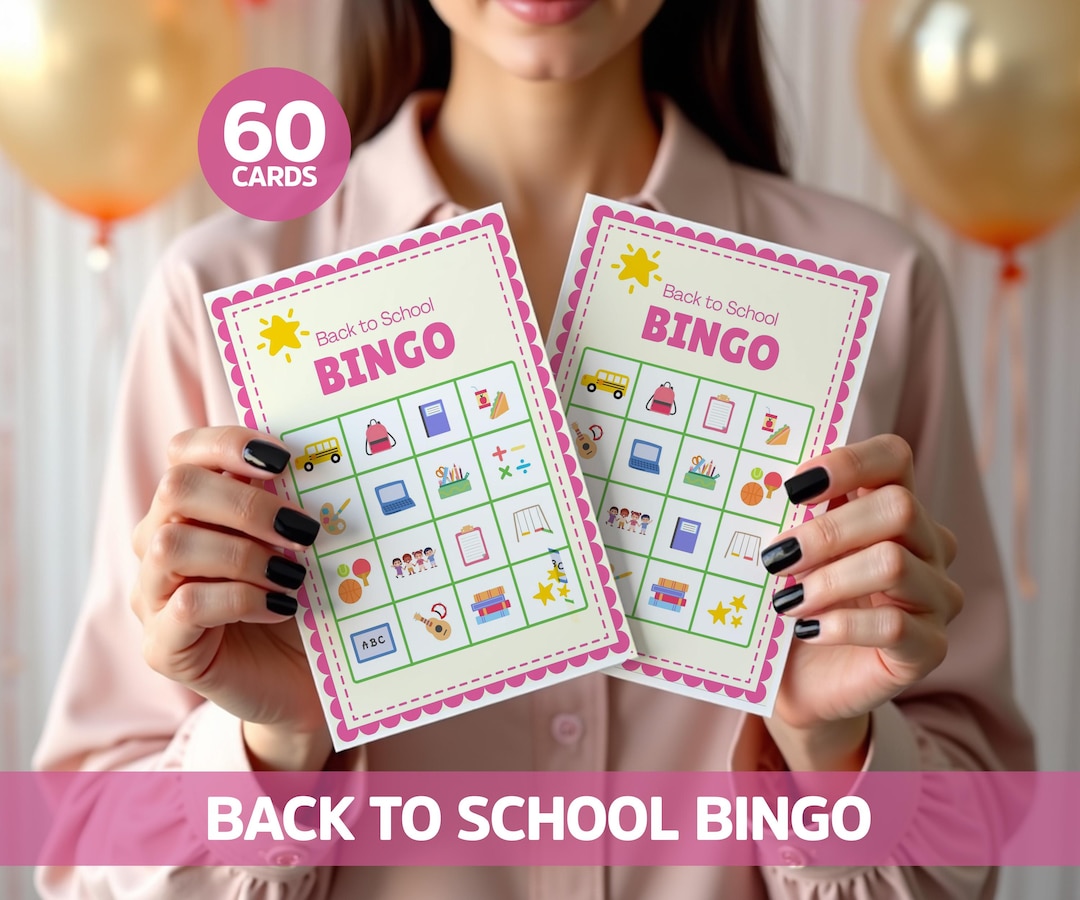 Back to School Bingo Printable PDF, Classroom Bingo Game for Kids ...