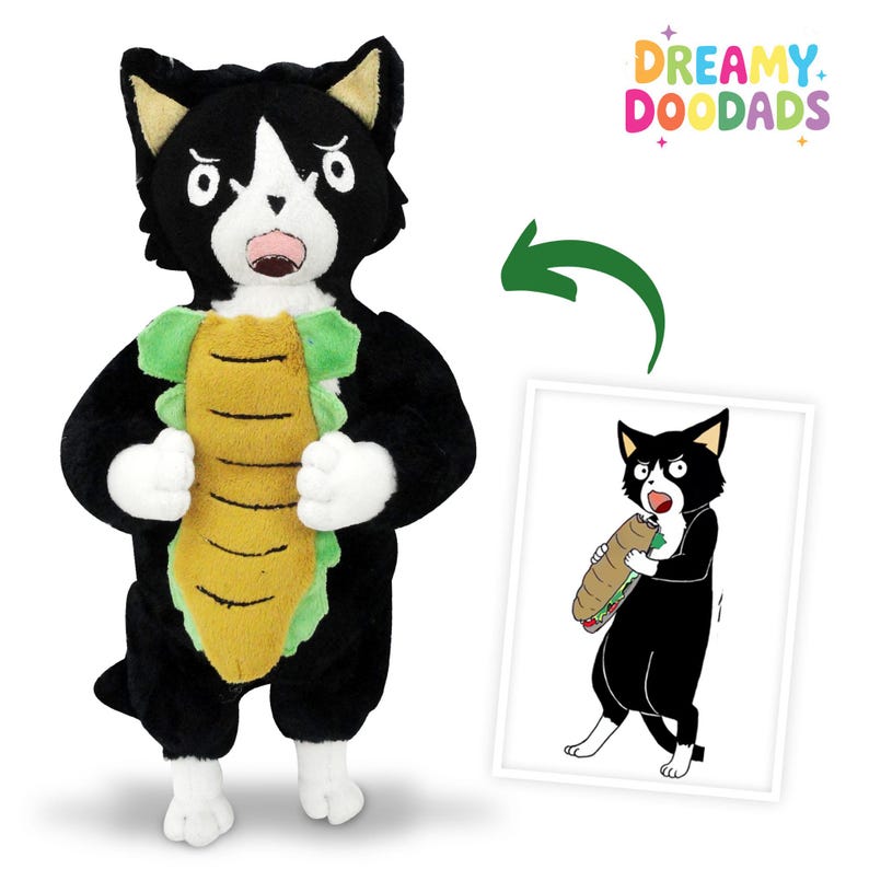 Buy Custom Cartoon Plushie From Artwork – Hand-stitched Character Soft ...