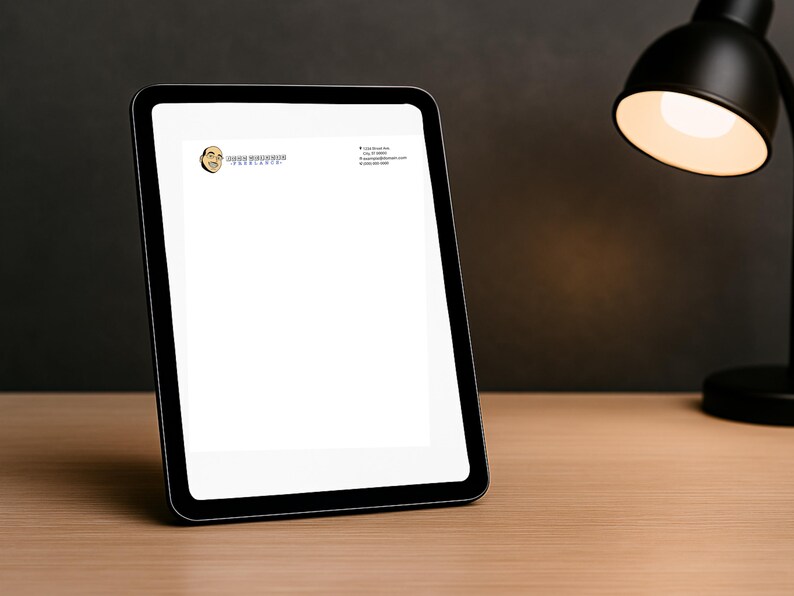 Editable Letterhead Template | Custom Business Stationery | PDF, JPG ...