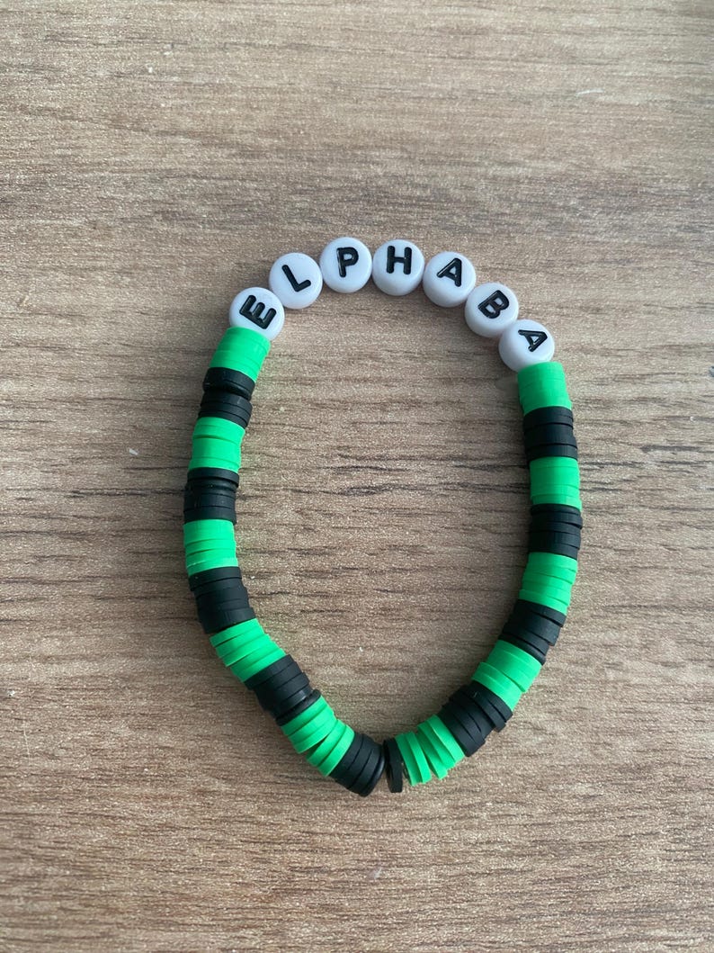 Elphaba Glinda Clay Bead Bracelet, Wicked Friendship Jewelry - Etsy