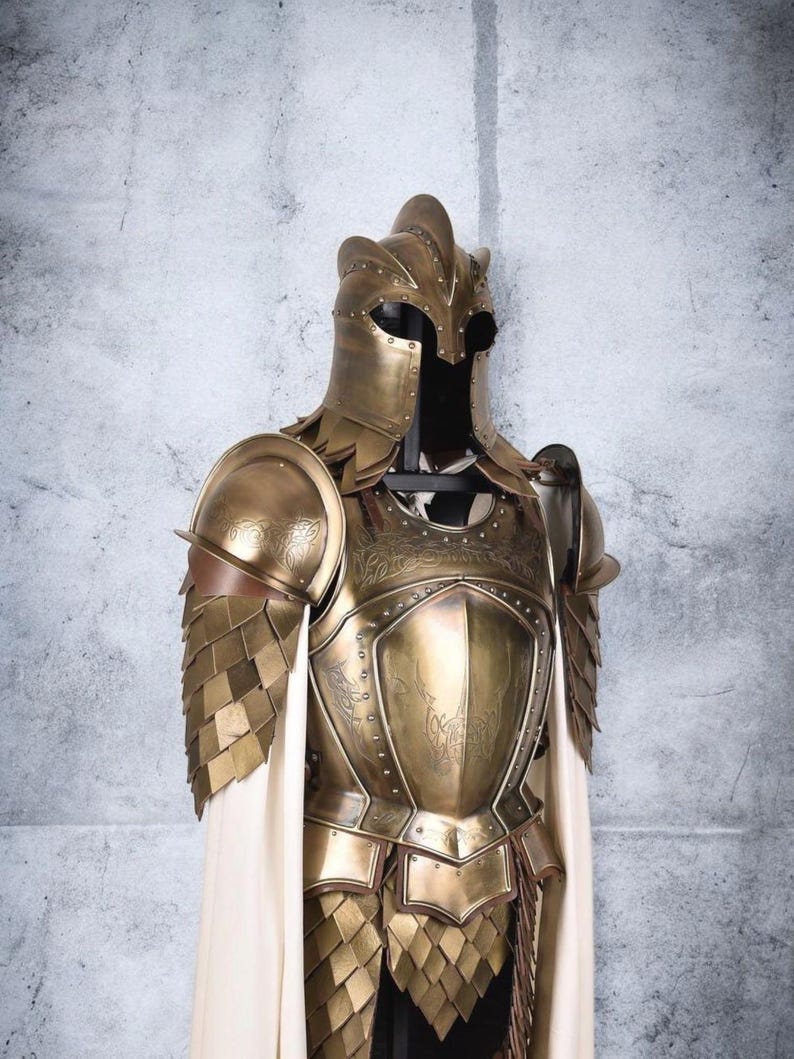Kings Guard Full Body Armor Suit Medieval Fantasy Knight Costume LARP ...