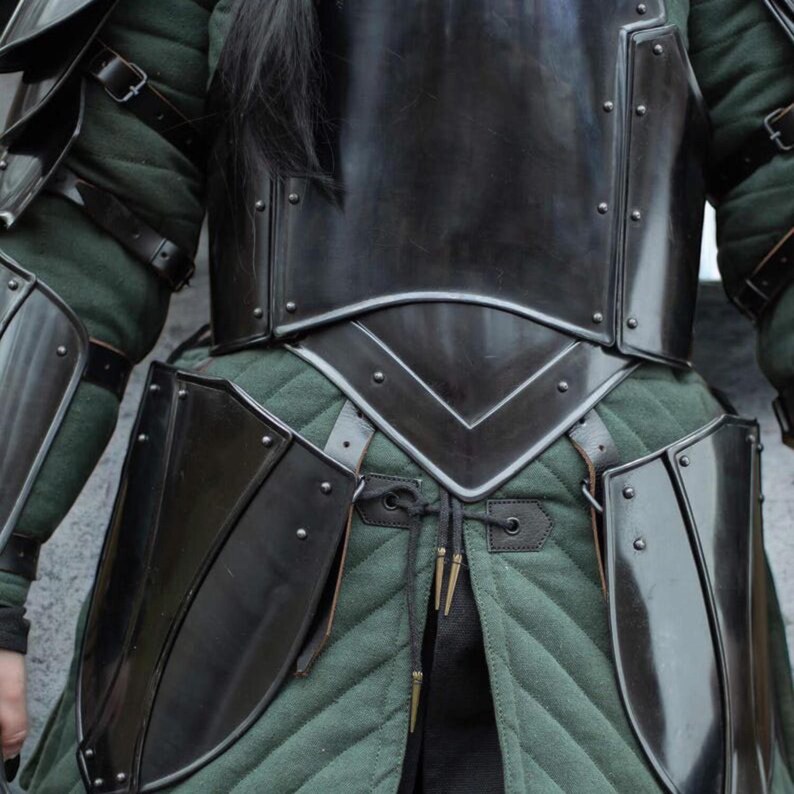 Queen of the Elves Blackened Steel Armor Medieval Lady Elf Warrior ...