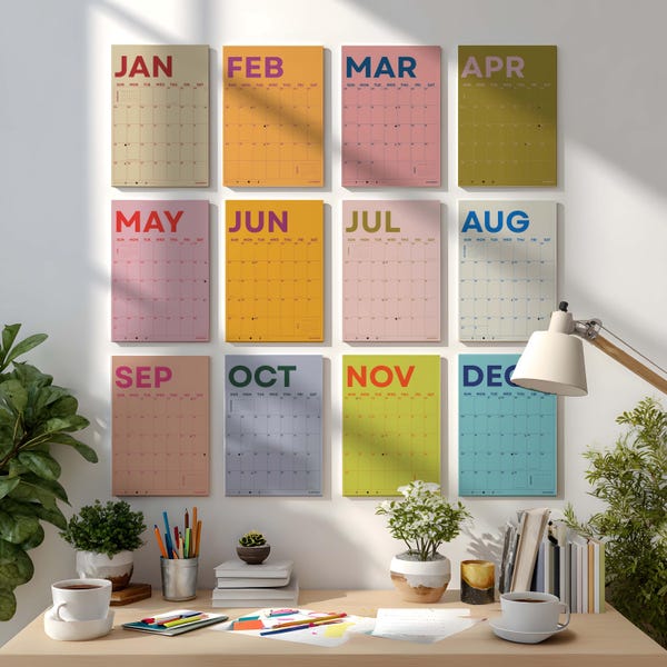 Colorful Calendar - Etsy