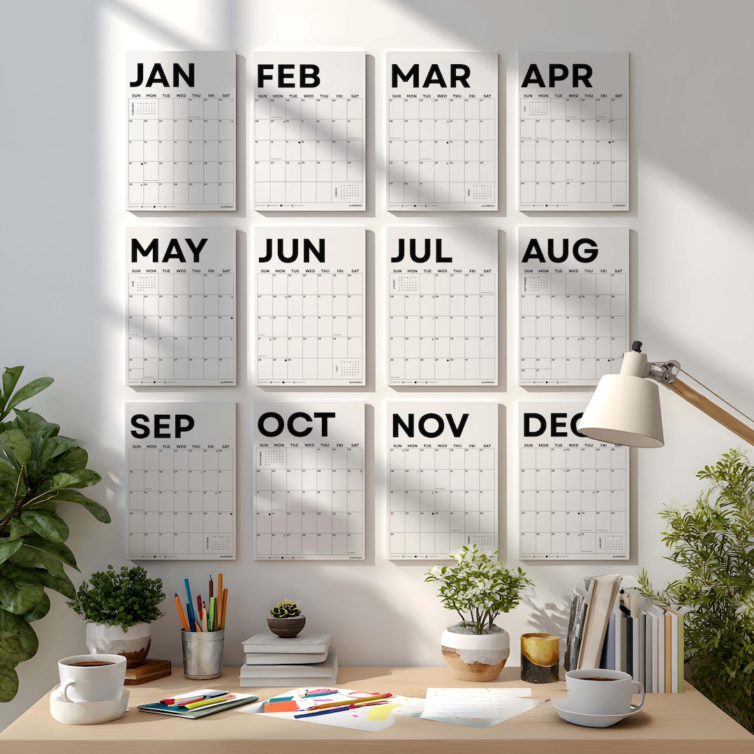 2026 Wall Calendar: Minimalist Monthly Planner, Recycled Paper, Monday ...