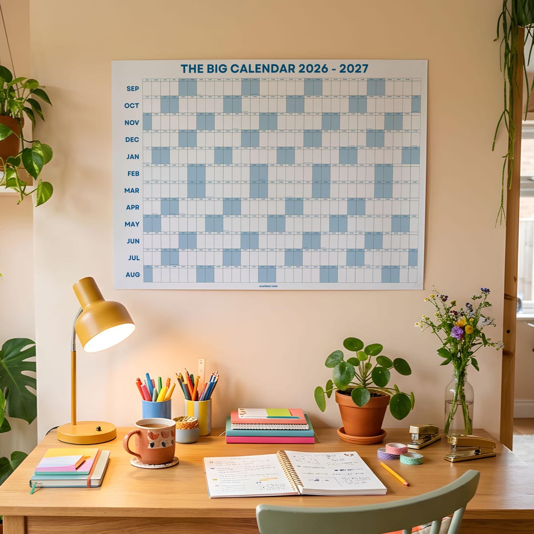 2026-2027 Academic Year Wall Planner, Big Calendar, Classroom Planner ...