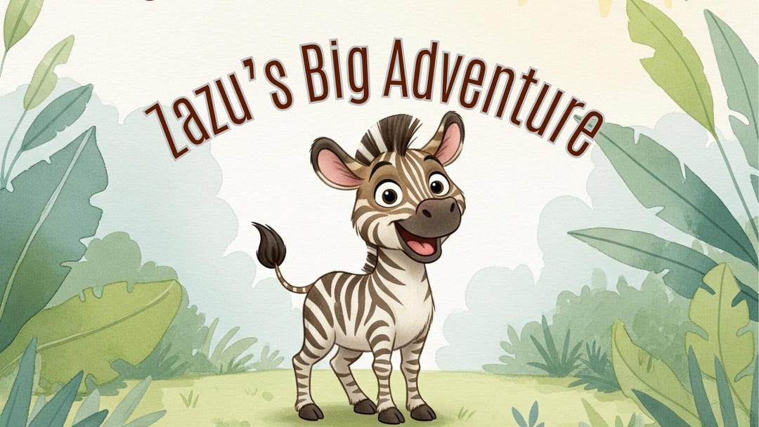 Zazu's Big Adventure: Lost Zebra Children's Storybook (PDF Download - Etsy