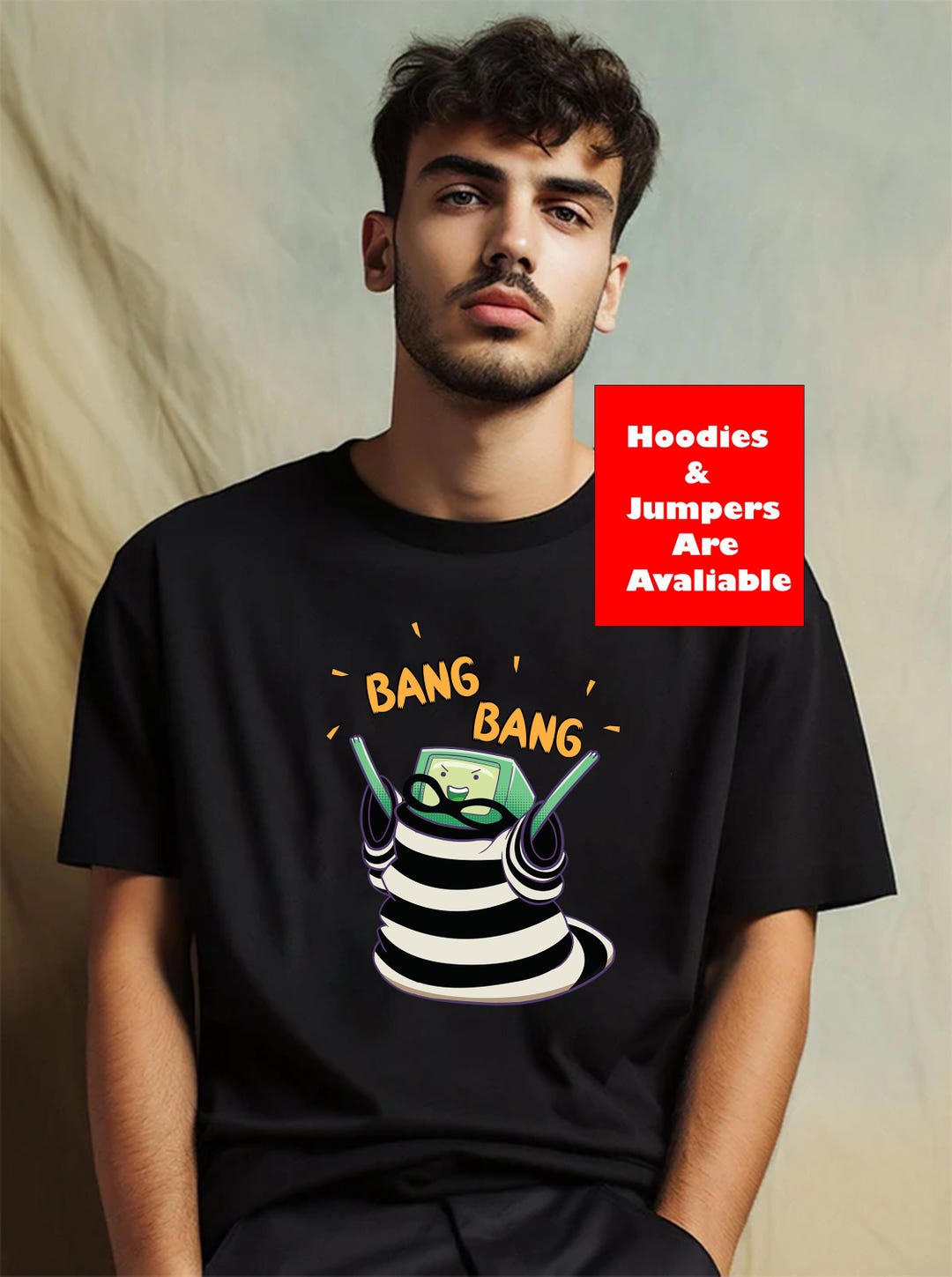 Money Robber Cartoon T-shirt, Bang Bang Heist Shirt, Hilarious Robber ...