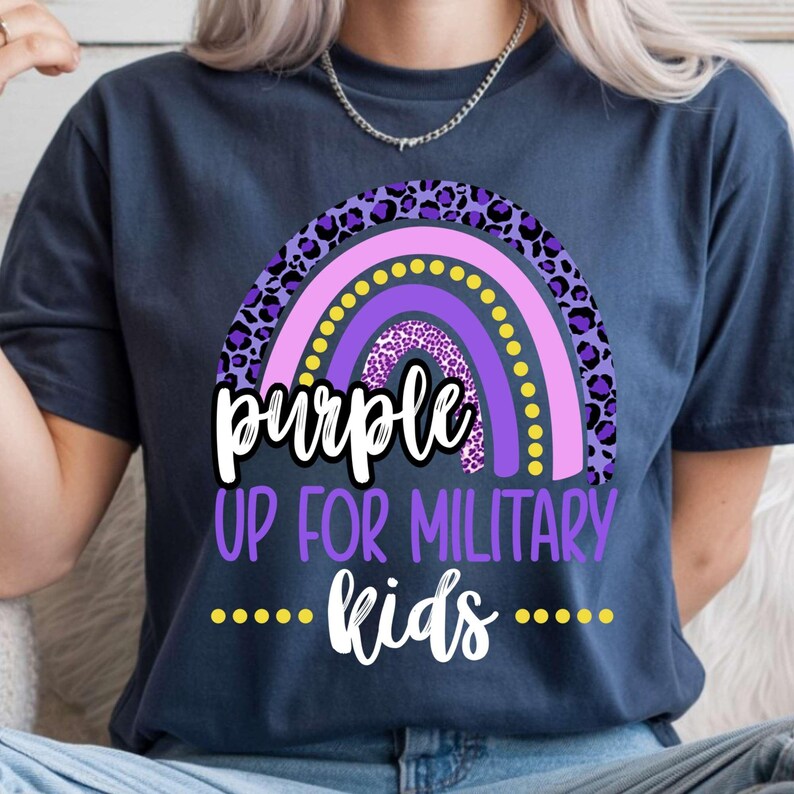Purple up Month PNG Bundle, Military Kids Awareness Designs, Month of ...