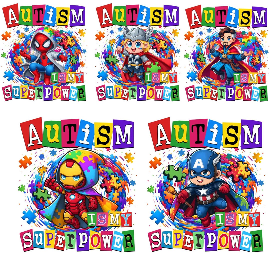 L'autisme est mon superpouvoir PNG, designs de sublimation de ...