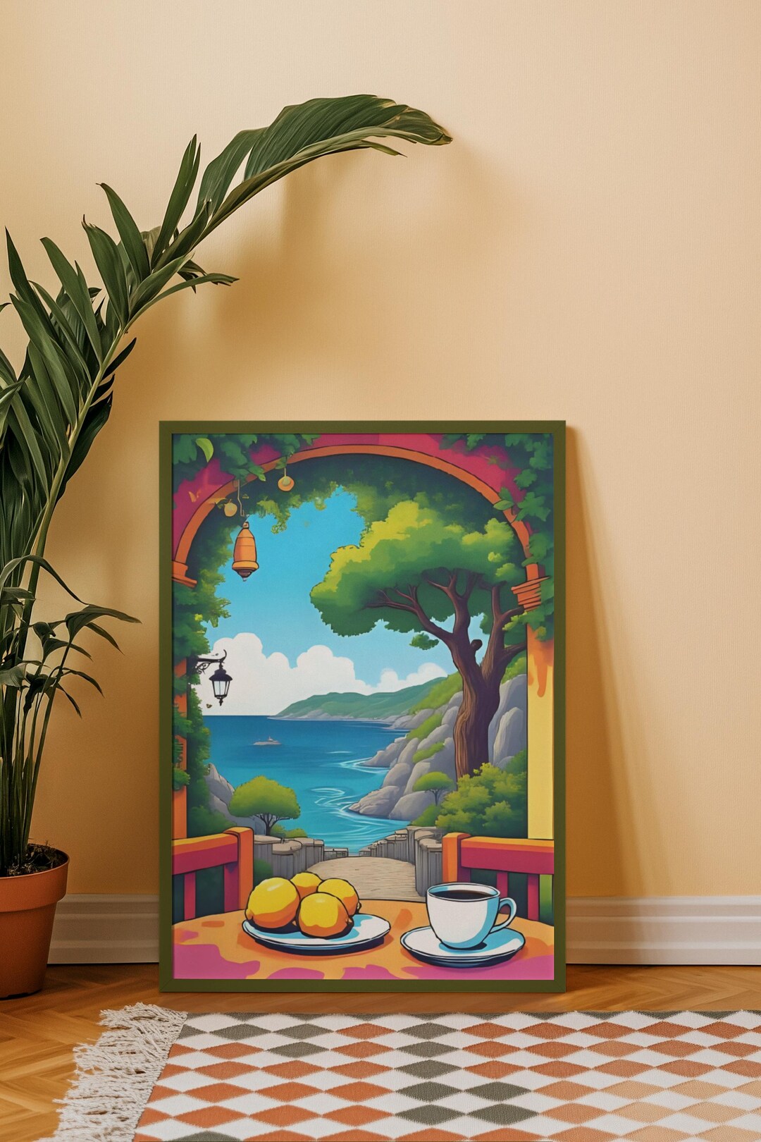 Italian Lemon Wall Art, Amalfi Coast Cafe Print, Mediterranean Kitchen ...