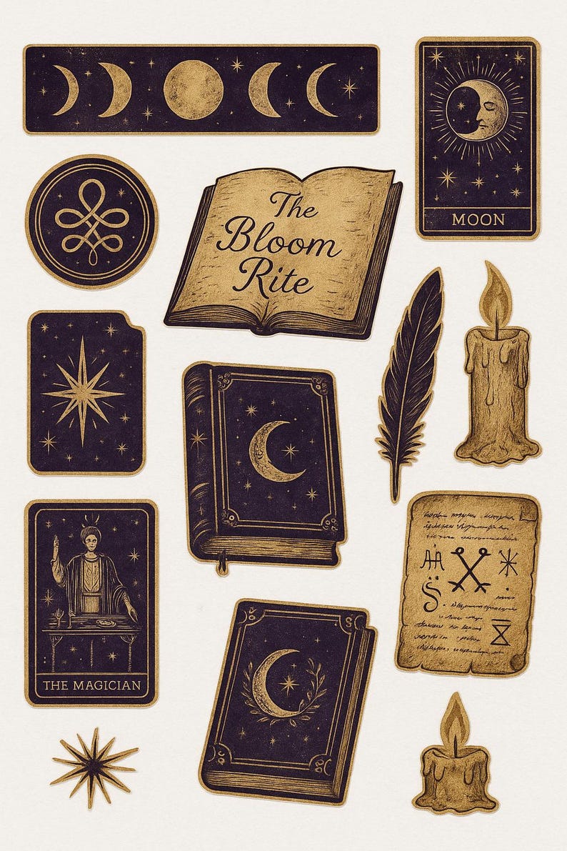 Magic Within Witchy Digital Sticker Set + Bonus – 29 PNG Stickers for ...