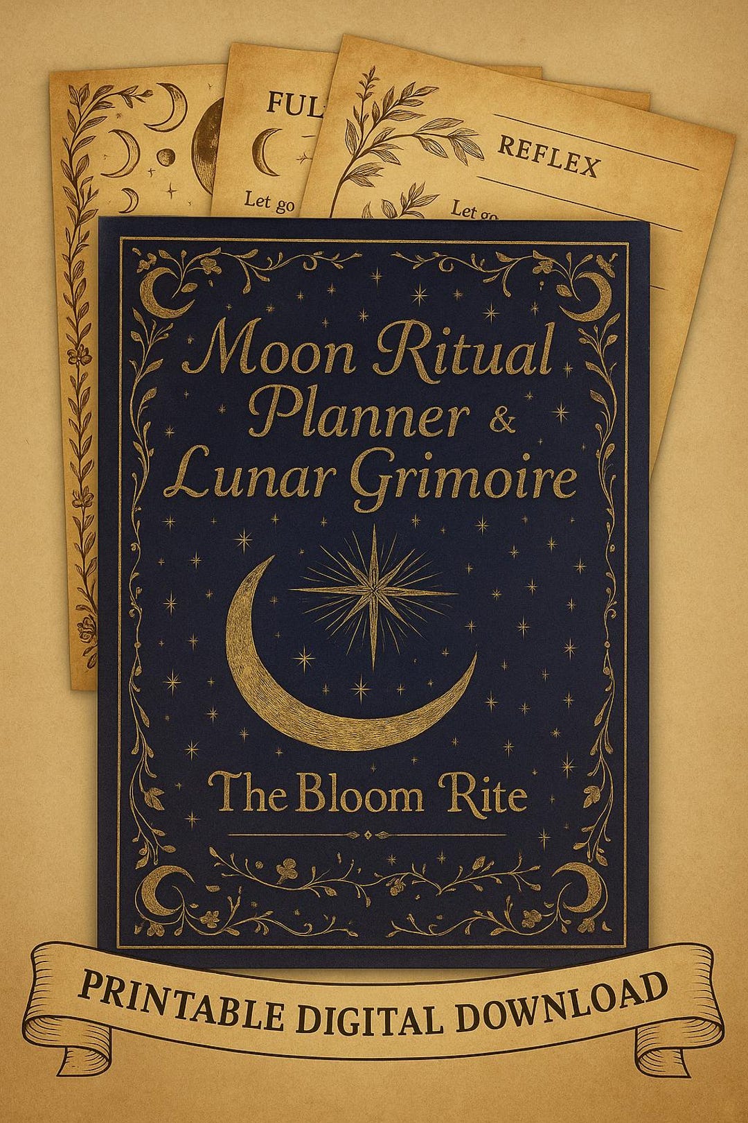 Moon Ritual Planner & Lunar Grimoire | Printable Witchcraft Journal ...