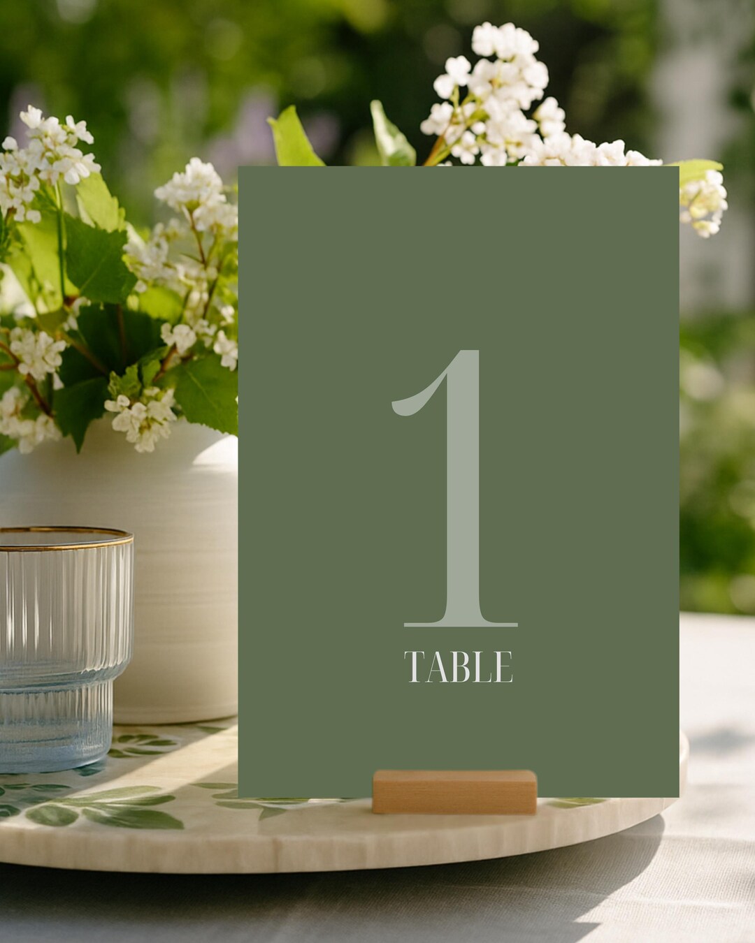 Sage Green Wedding Table Numbers | Printable A5 Cards (digital Download ...