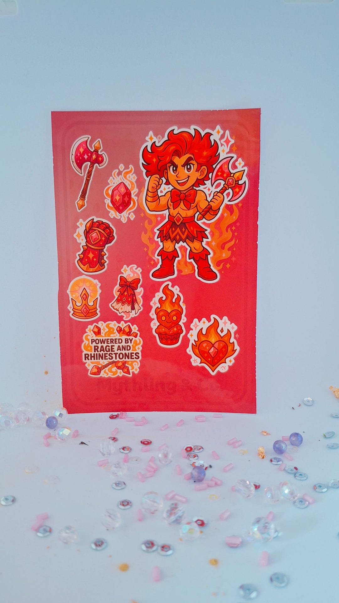 Kawaii Barbarian Digital Sticker Sheet – Magical Girl RPG Class Series ...