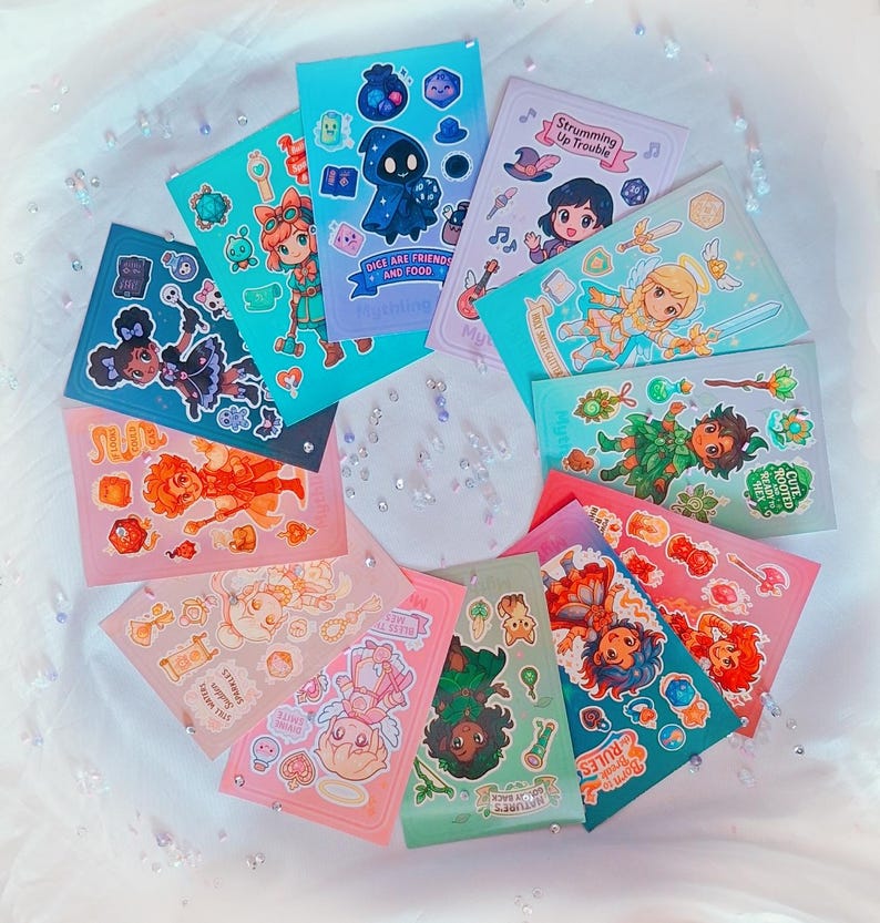 Kawaii Barbarian Digital Sticker Sheet – Magical Girl RPG Class Series ...
