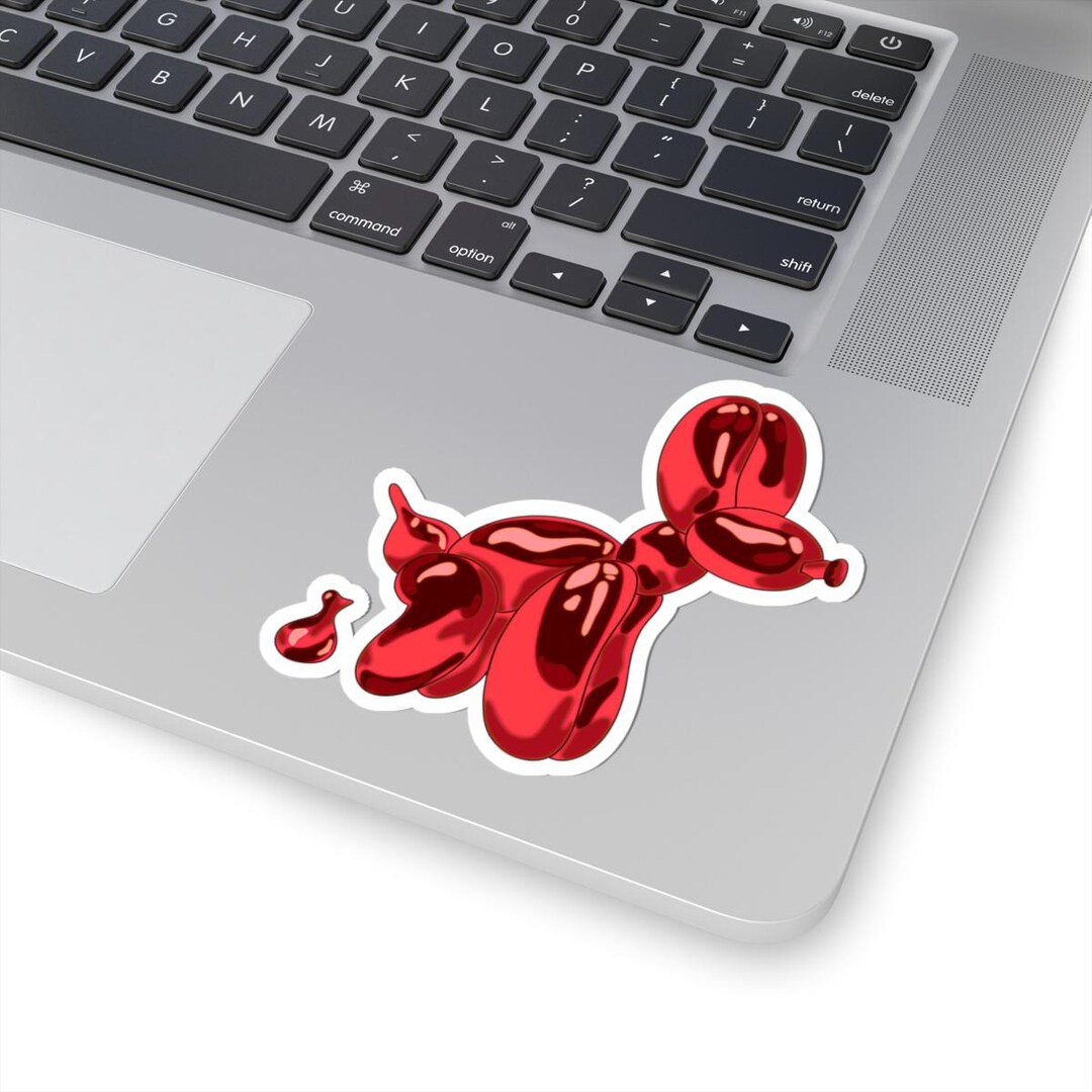 Kiss-cut Stickers Balloon Dog Poop Red - Etsy