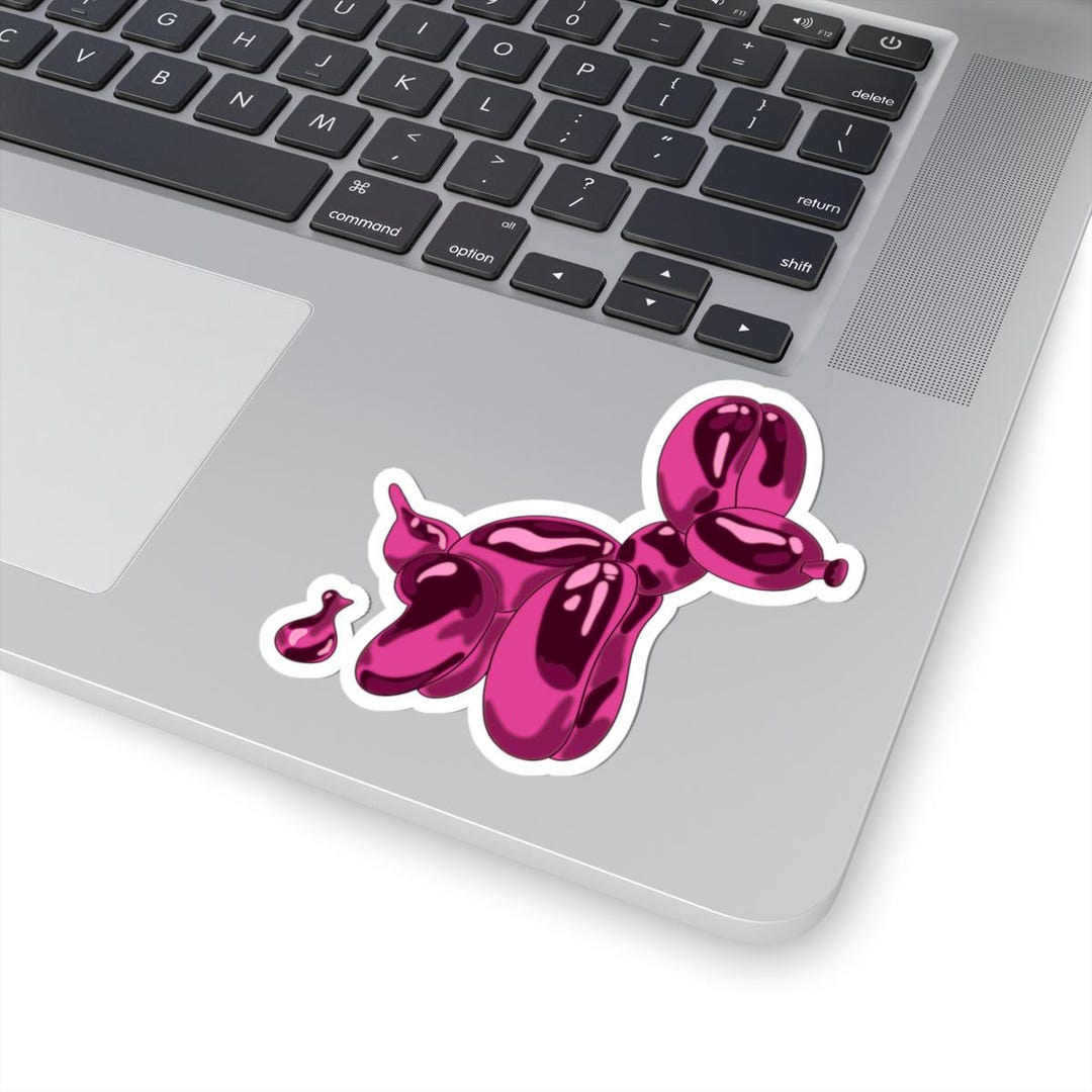 Kiss-cut Stickers Balloon Dog Poop Hot Pink - Etsy