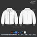 Bomber Jacket Mockup Tech Pack Vector CAD Flat Sketch Varsity Jacket ...