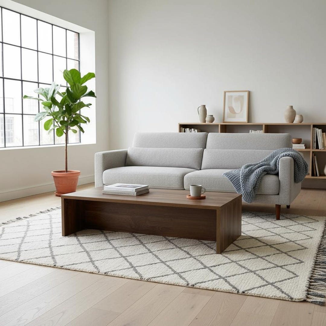 Low Coffee Table, Japandi Minimalist Design, Modern Living Room - Etsy UK