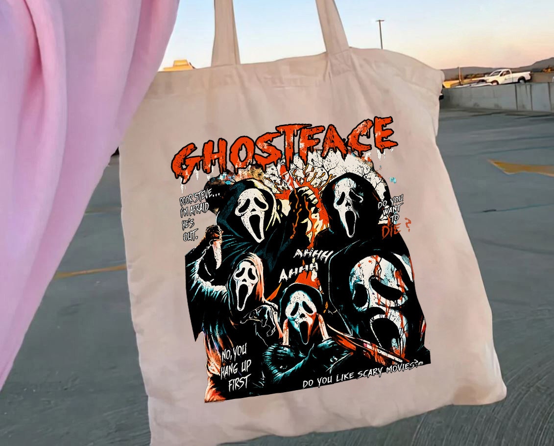 Ghostface Scary Movies Scream Tote Bag, Ghostface Tote Bags sold by ...