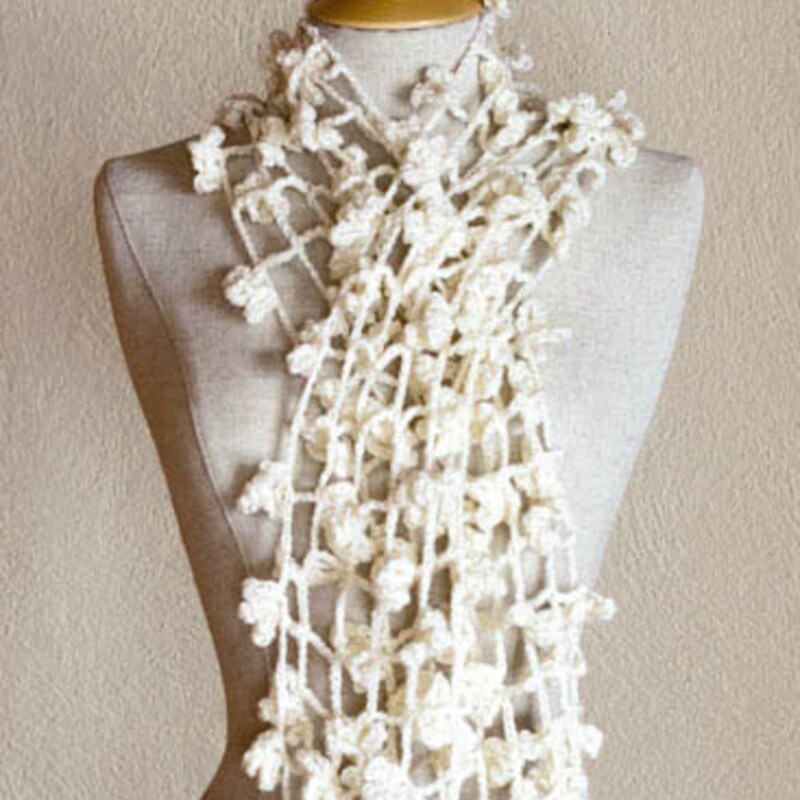 Crochet Flower Scarf Pattern - Etsy