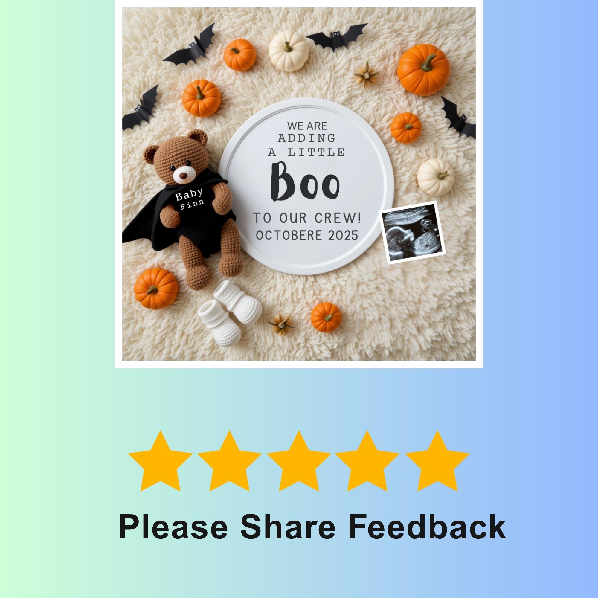 Halloween Pregnancy Announcement Digital – Editable October Baby Reveal ...